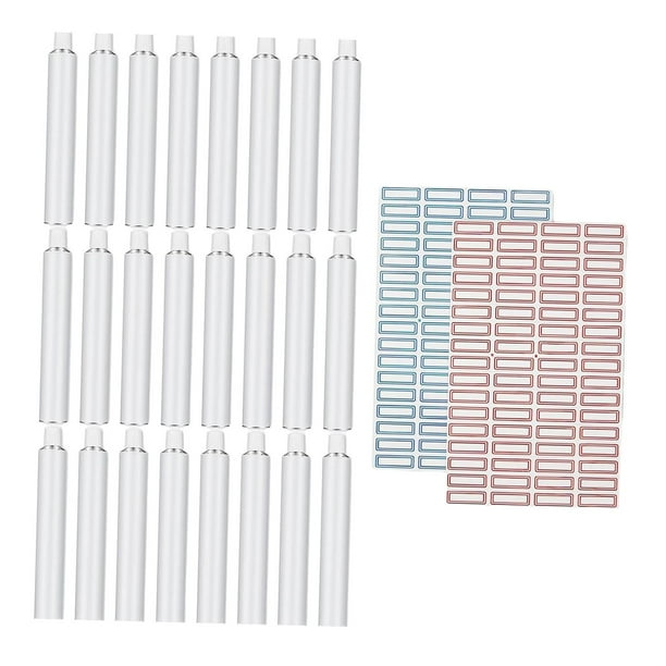 KLKCMS 24 Pieces Empty Aluminum Paint Tubes Empty Aluminium Tube ...