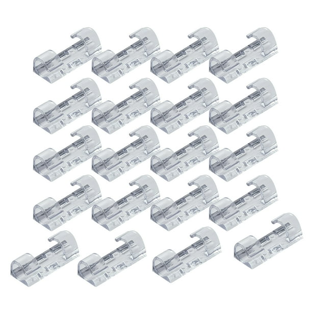 20 Pack Transparent Cable Clips Organizer Drop Wire Holder Cord ...
