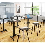 Stand Steady Height Adjustable Round Table & Multifunctional Mobile ...