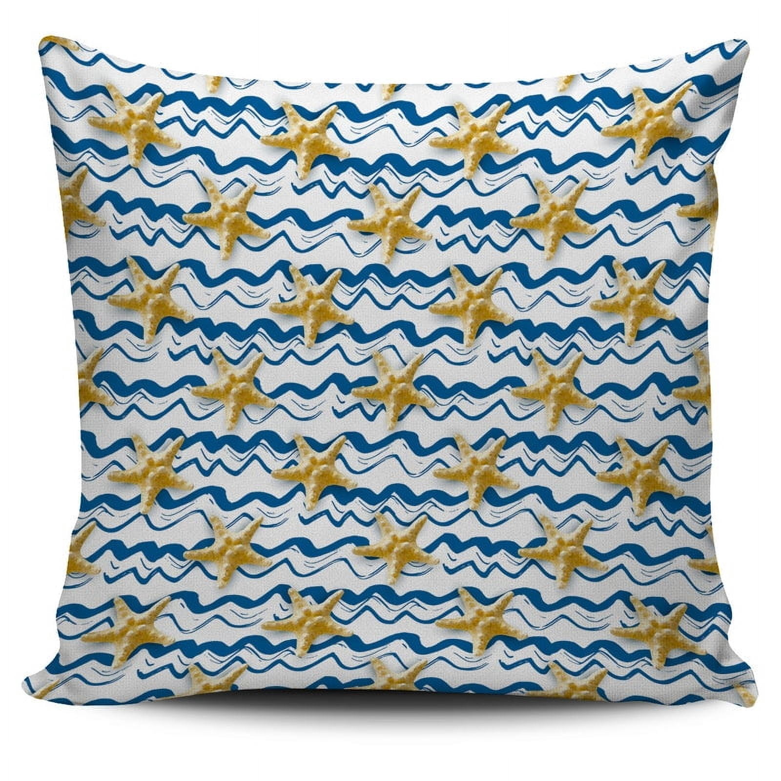 Funda de cojín con estampado de estrellas de mar | Bodega Aurrera en línea