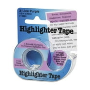 Lee 3-Line Removable Wide Highlighter Note Tape, 1/2 X 393 in, Pink ...