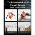 No Drill Curtain Rod Brackets for Outside-Mount Blinds, Tool-Free Over ...