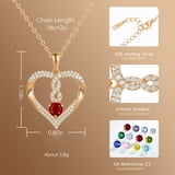 CDE 18k Gold Plated Infinity Heart Pendant Necklaces for Women Forever ...