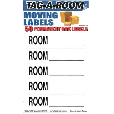 Tag-A-Room Basement Color Coded Moving Labels (50 Count), Moving ...