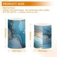 Blue Ripple Gold Line Design Flickering Flameless Candles Battery ...