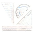 Westcott 5 Piece Geometry Set in Pouch, Blue and Gray, Math Tool Kits ...