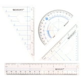 Westcott 5 Piece Geometry Set in Pouch, Blue and Gray - Walmart.com