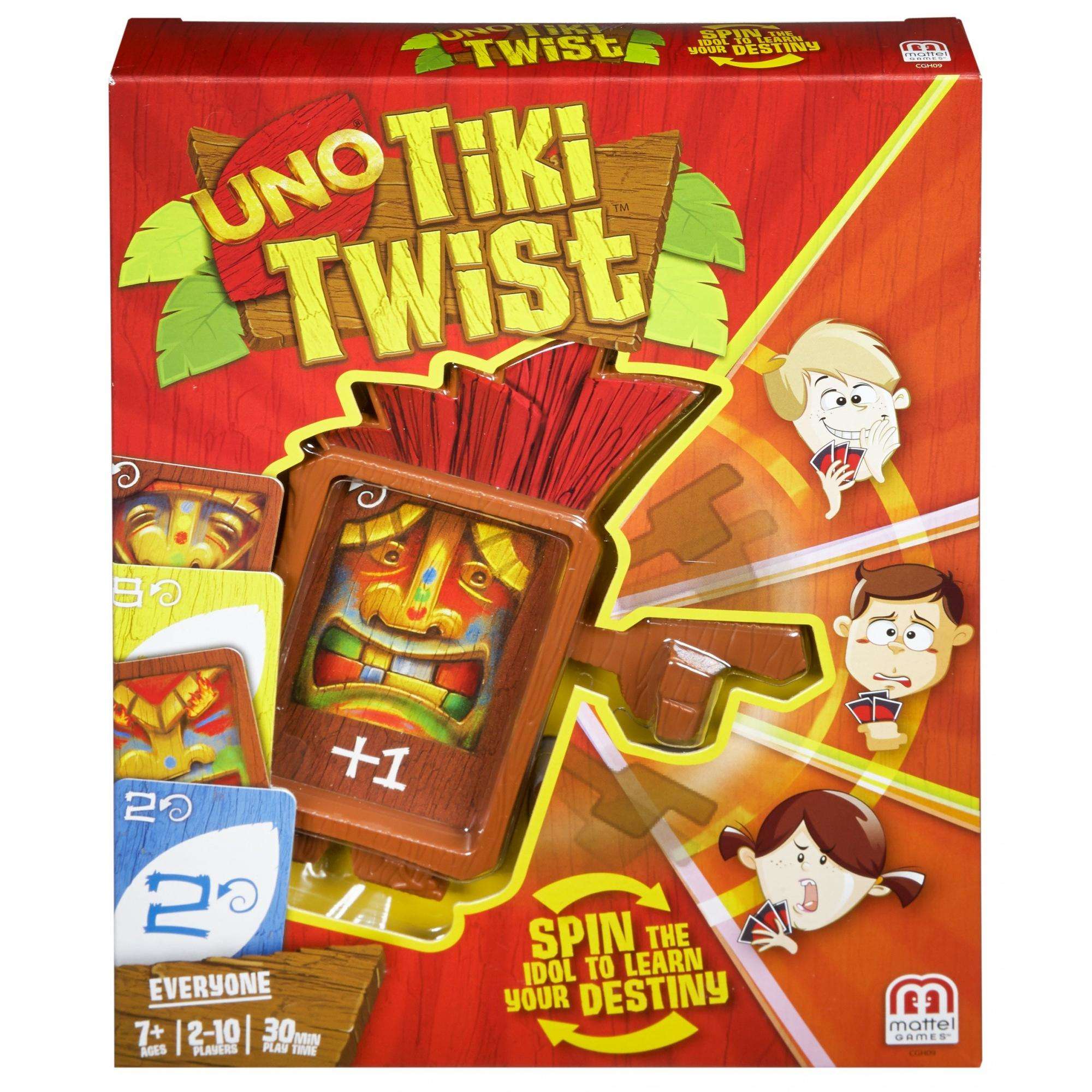 UNO Tiki Twist Card Game With Spinning Tiki For 2 10 Players Ages 7Y UNO Tiki Twist Card Game With Spinning Tiki For 2 10 Players Ages 7Y