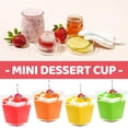 Mini Dessert Cups, Small Square Plastic Cups, Clear Appetizer Cups for ...