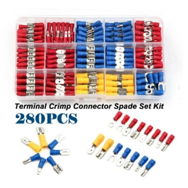 280PCS Assorted Crimp Spade Terminal Insulated Electrical Wire ...