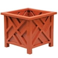 Fox Valley Traders Terra Cotta Chippendale Planter Boxes, Set of 2 ...