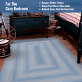 Homespice Sky Blue Braided Area Rug 6x9' Large Braided Area Rugs for a ...