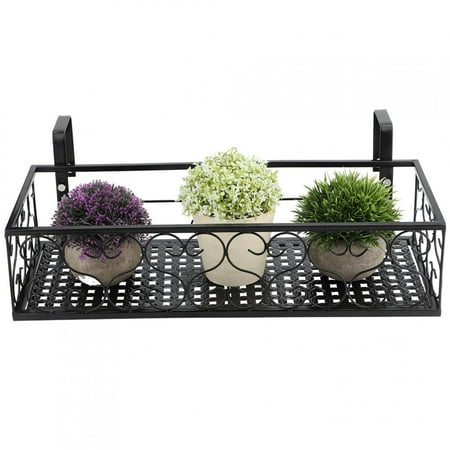FLAMEEN Hanging Flower Rack,Flower Rack,Iron Balcony Hanging Flower ...