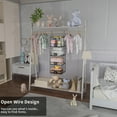 1PC 4 Tier Stackable Wire Storage Baskets Metal Storage Shelves with ...