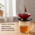 Ceramic Umbrella Tea Infuser with Saucer - Creative Loose Leaf Tea ...