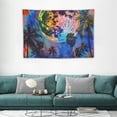 Acheng Moon Tapestry Galaxy Space Tapestry Tropical Coconut Palm Tree ...