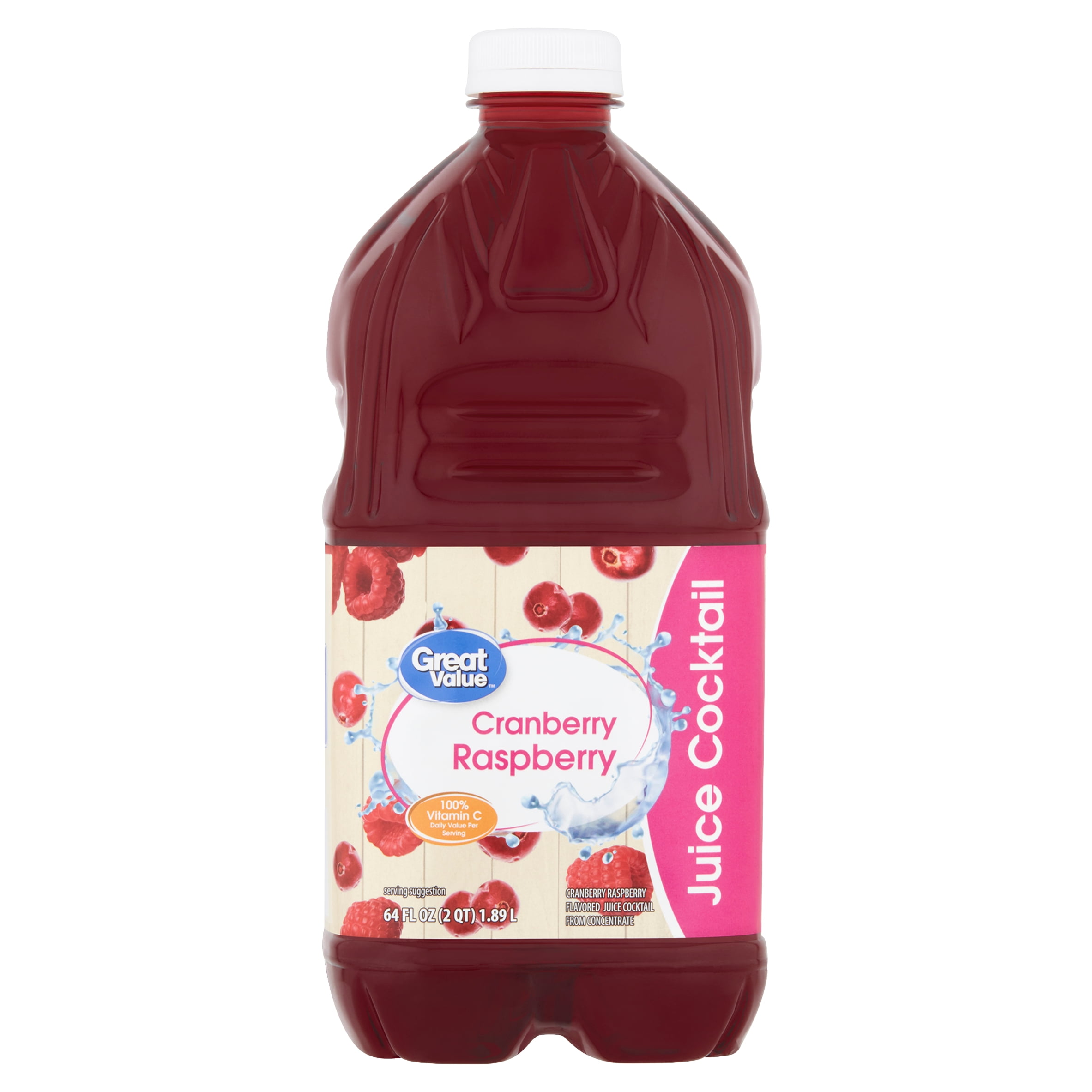 Great Value Cranberry Raspberry Juice Cocktail, 64 fl oz - Walmart.com