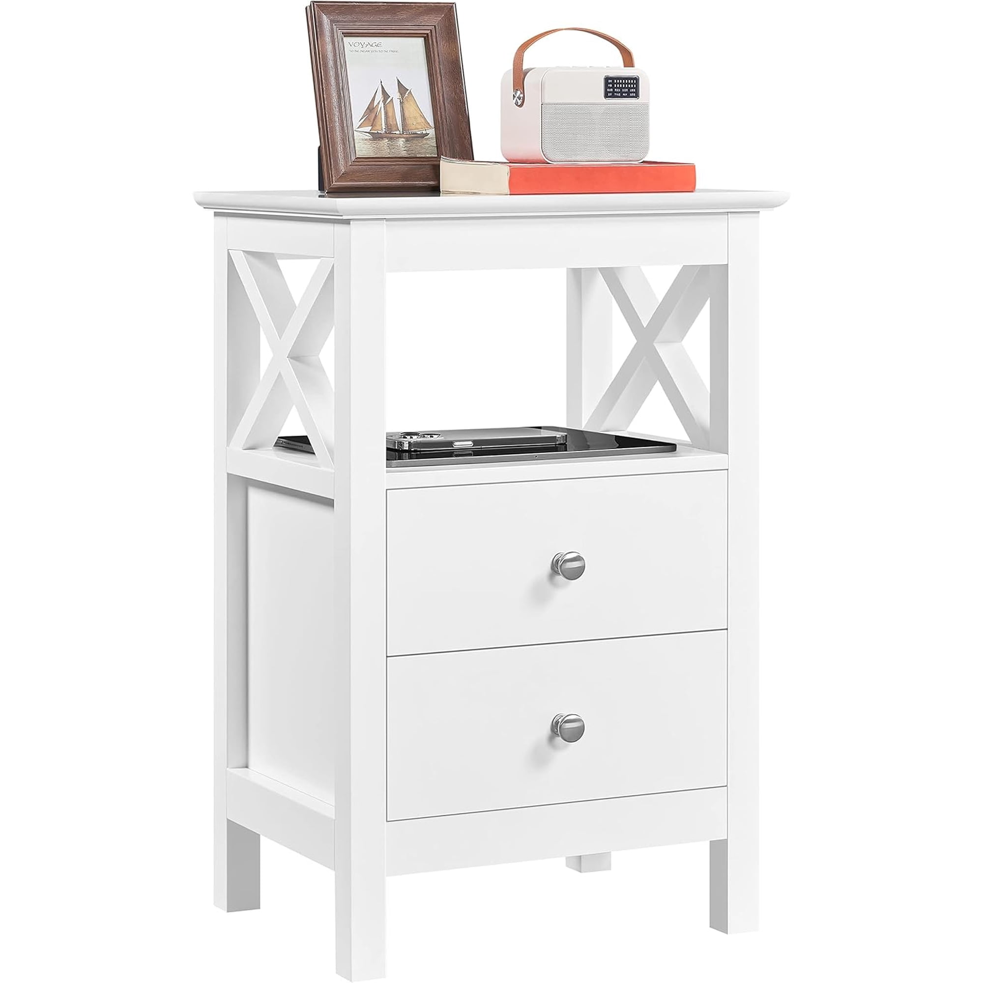 Click here for Wangbasdasd Nightstand With X Shaped Design  End T... prices
