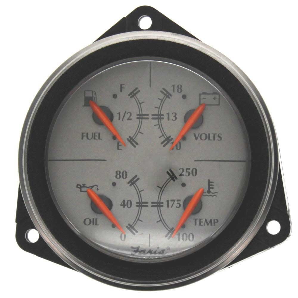 Faria Boat Multifunction Gauge GF0243A | 3 1/4" Inch Black Silver ...