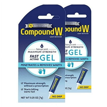 Compound W Wart Remover, Maximum Strength, Fast Acting Gel, 0.25 Oz ...