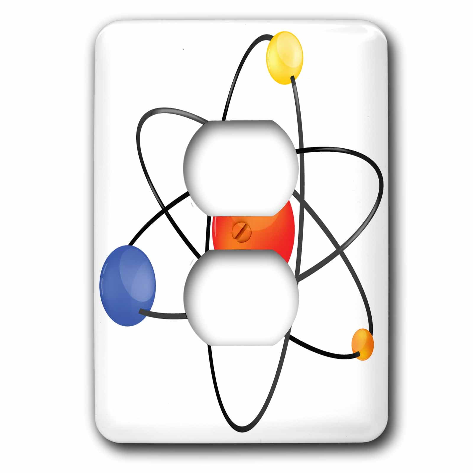 Atom Illustration 2 plug outlet cover lsp-153033-6 - Walmart.com