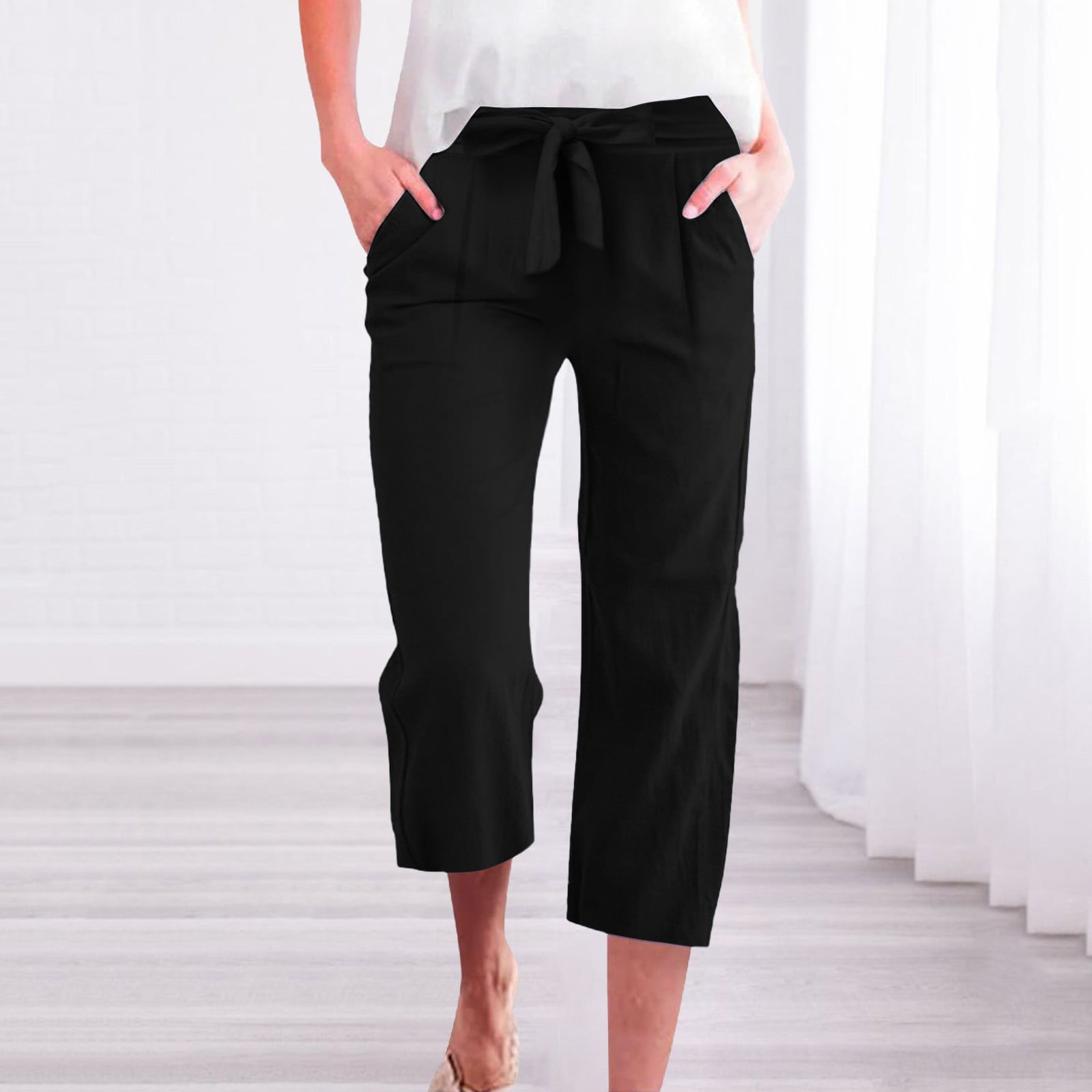 Click here for Ovticza Straight Leg Linen Pants Women Summer Ligh... prices