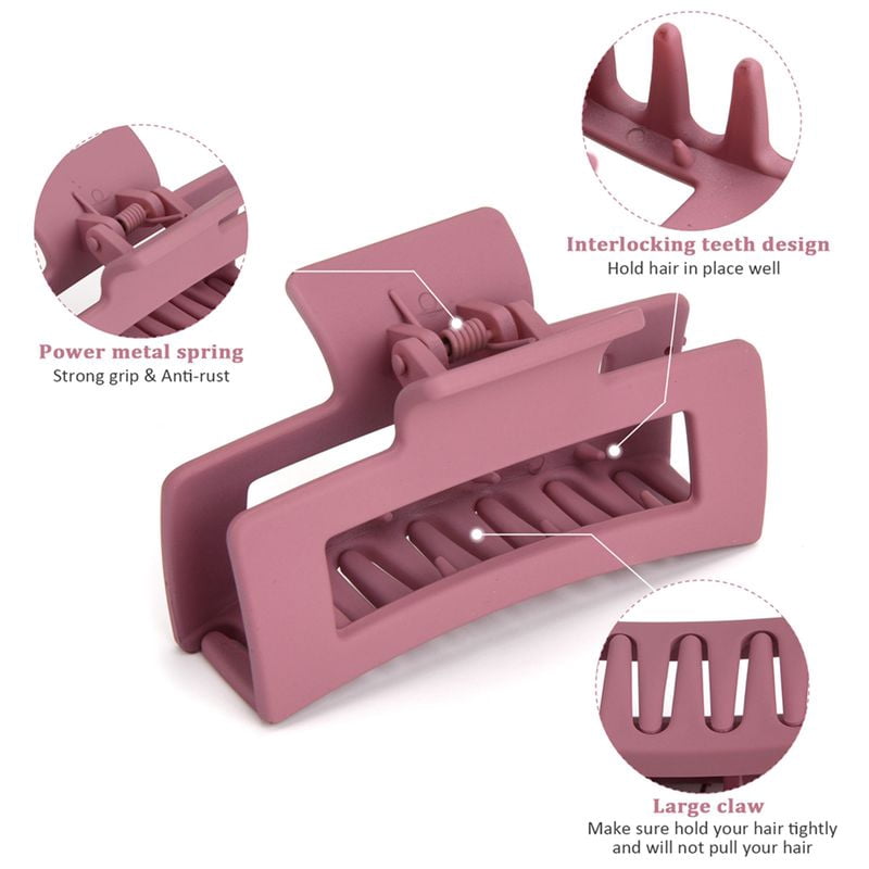 Yaoping 4 Pieces Hair Claw Clip Set,3 Inches Non-slip Large Claw Clip ...