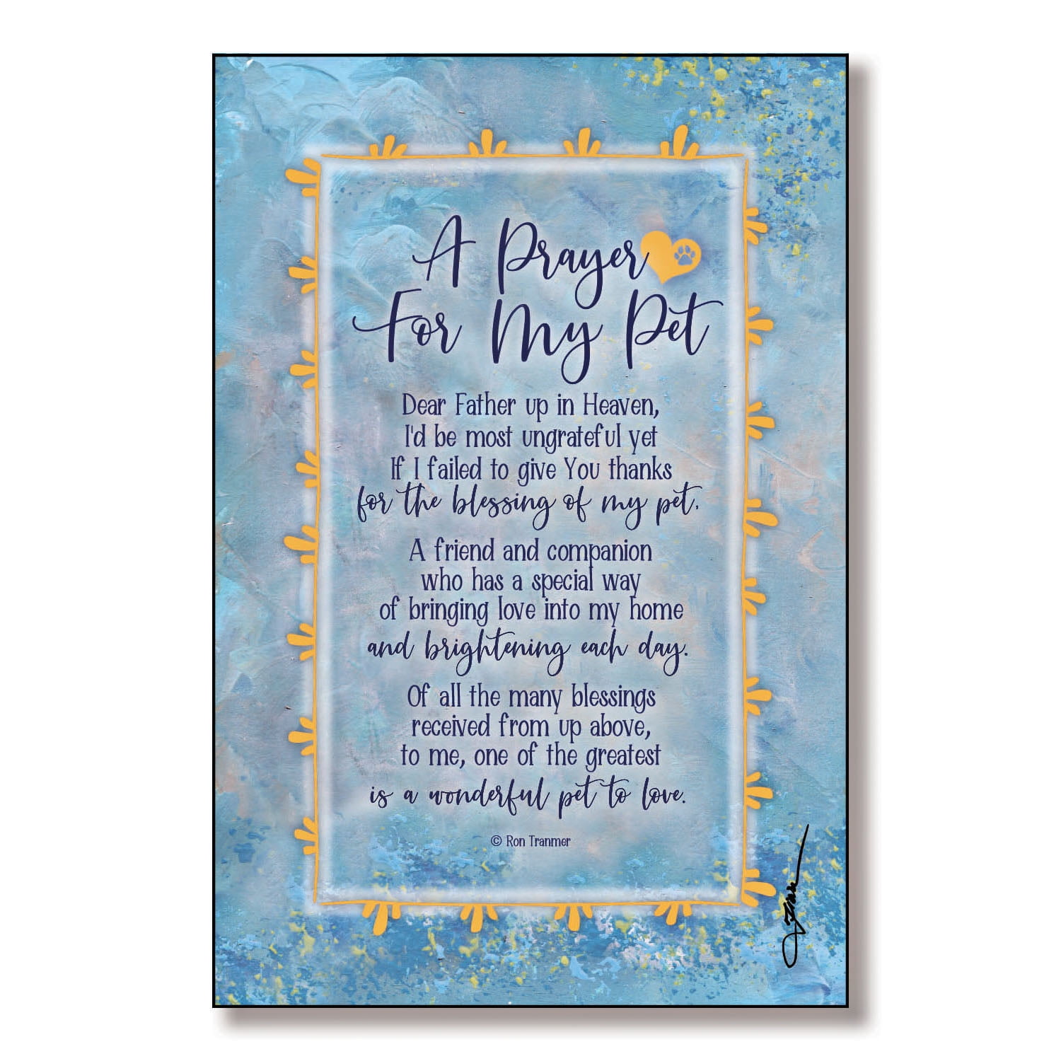Prayer For My Pet Wood Plaque with Easel and Hanger 6 inches x 9 inches ...