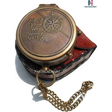 Indian Nautical Instruments Engraved Compass, Customized Brass Compass ...