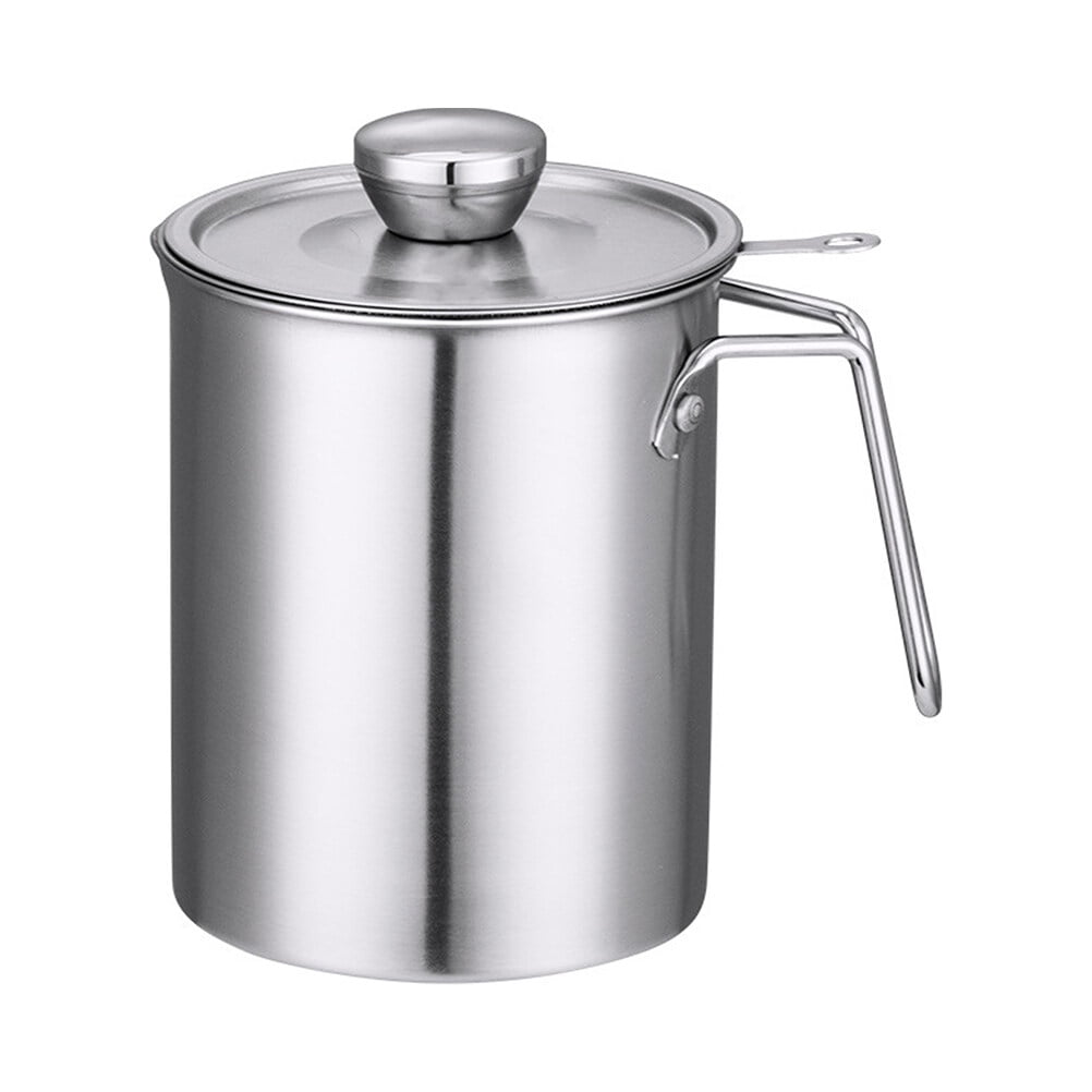 Grease Container, Oil Strainer Pot, Oil Storage Container, Stainless ...