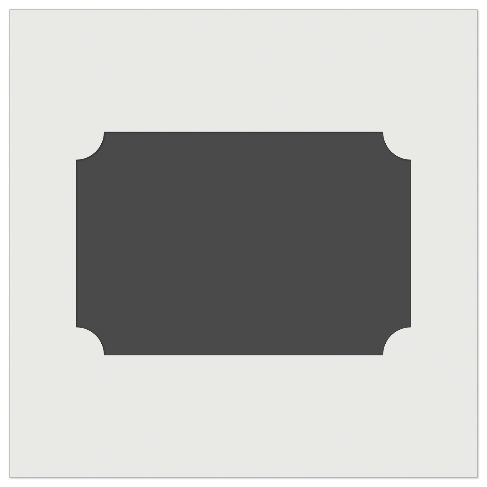 Rectangle Clipped Corners Solid DIY Cookie Wall Craft Stencil - 3.5 ...