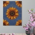 Hand-Drawn Sunflowers over Vintage Script LetteringSet of 2 Premium ...