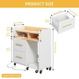 DWVO White File Cabinet with Charging Station, Shredder Stand, 2 ...