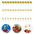3pcs Lemon Cupcake Toppers with 36 Fruit Toothpicks Cake Picks for ...