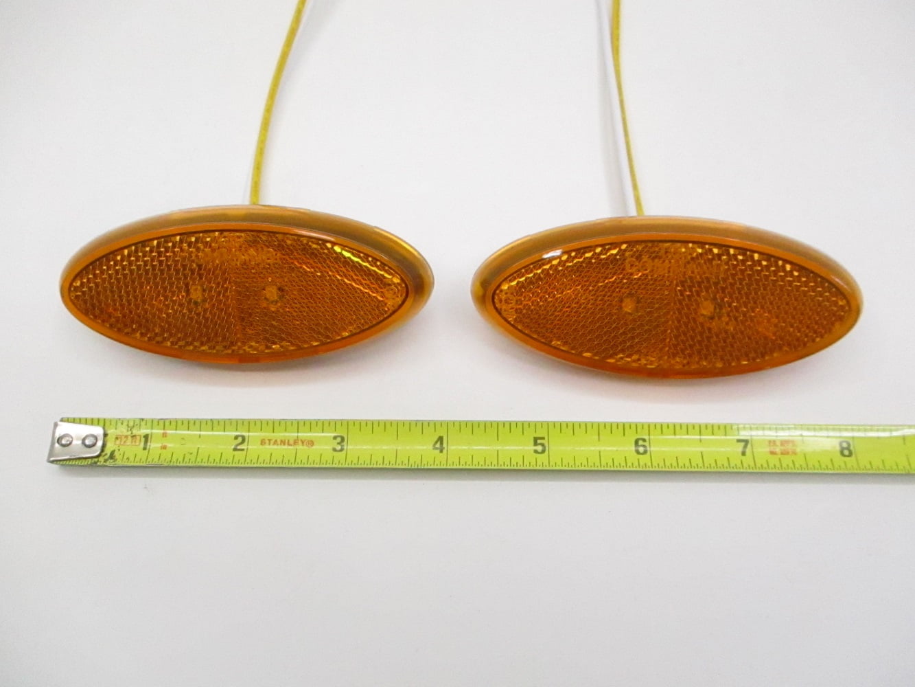 (2) 4" Amber LED Side Marker Clearance Lights Truck Trailer Camper RV ...