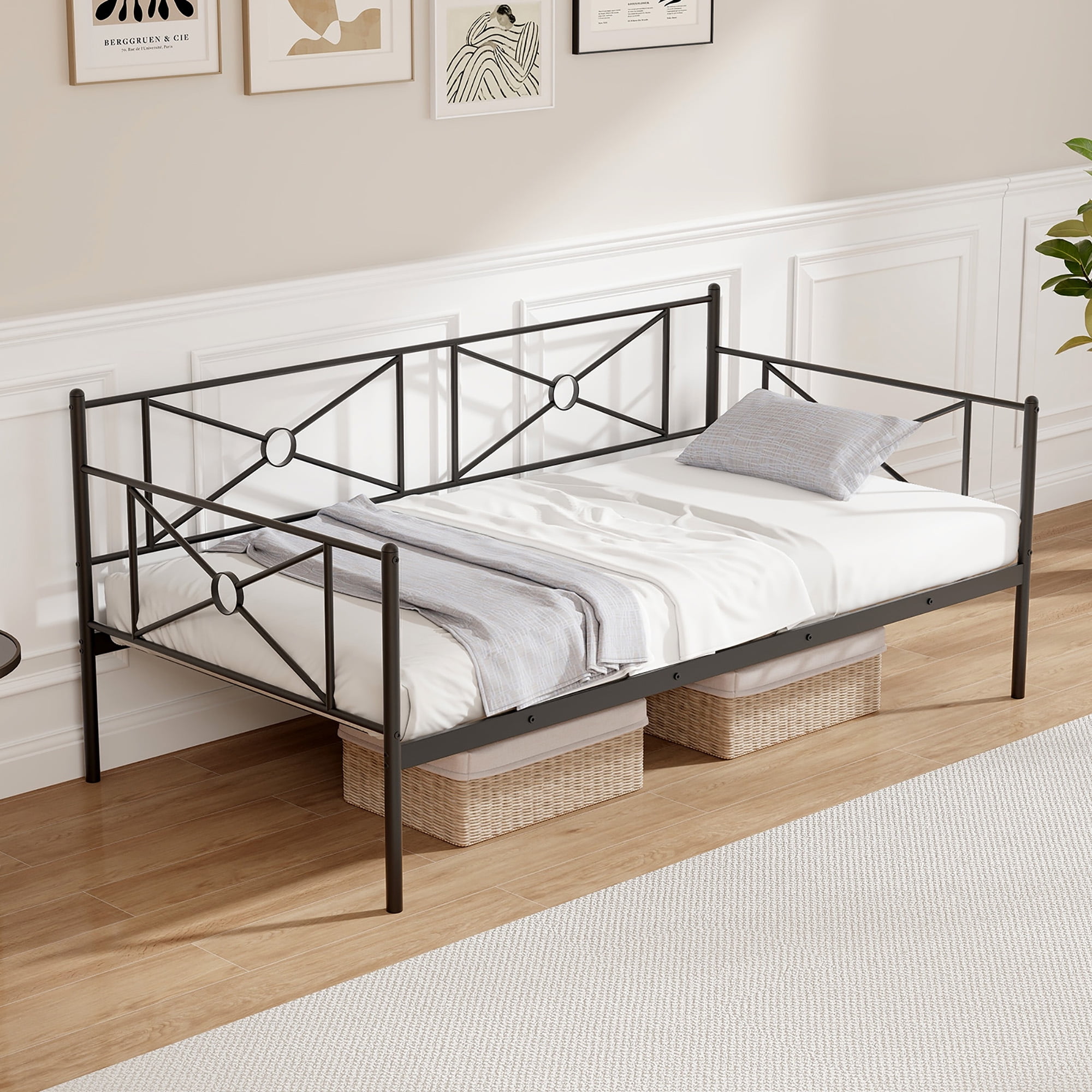 Click here for Gymax Twin Size Metal Daybed Frame With Slat Suppo... prices
