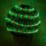 18 ft. Green/Red LED Rope Light kit, 216 Lights, Connectable Ready-to ...