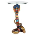 Design Toscano Renenutet Egyptian Cobra Goddess Glass-Topped Table ...
