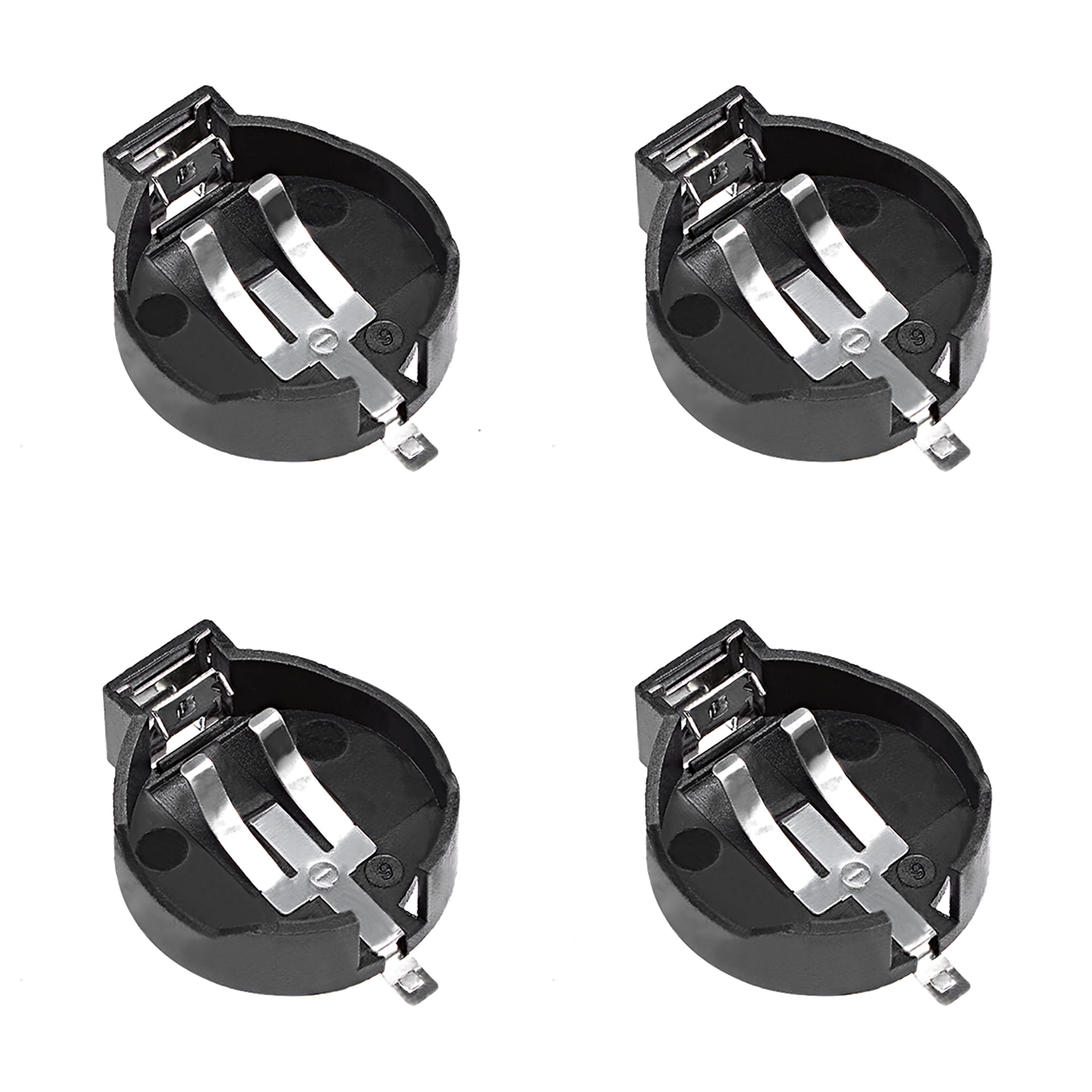 CR2450 Black Horizontal Coin Button Battery Holder Container Case 4 Pcs ...