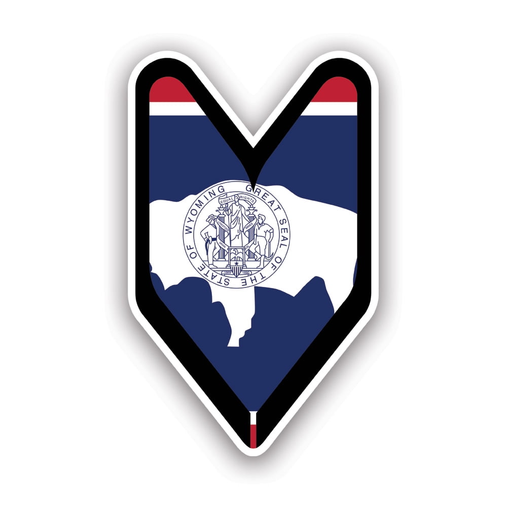 Wyoming Driver Badge Sticker Decal - Self Adhesive Vinyl - Weatherproof ...