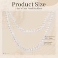 Uxcell Long Fake Pearl Necklace, 59 in Faux Pearls Vintage Pearl, White ...