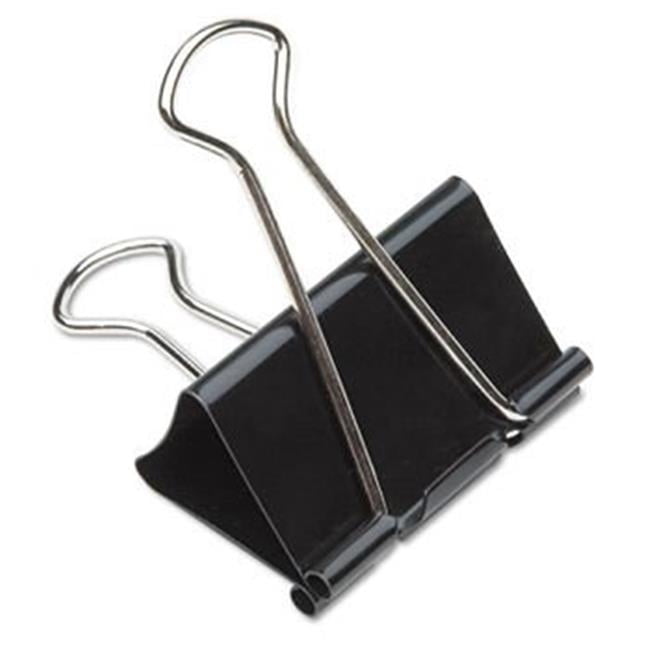 NIB 2855995 Spring-Type Binder Clips, Black & Silver - Large - Walmart.com