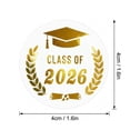 10Pcs Transparent Graduation Stickers, 1.6 Inch Gold Foil Round Self ...