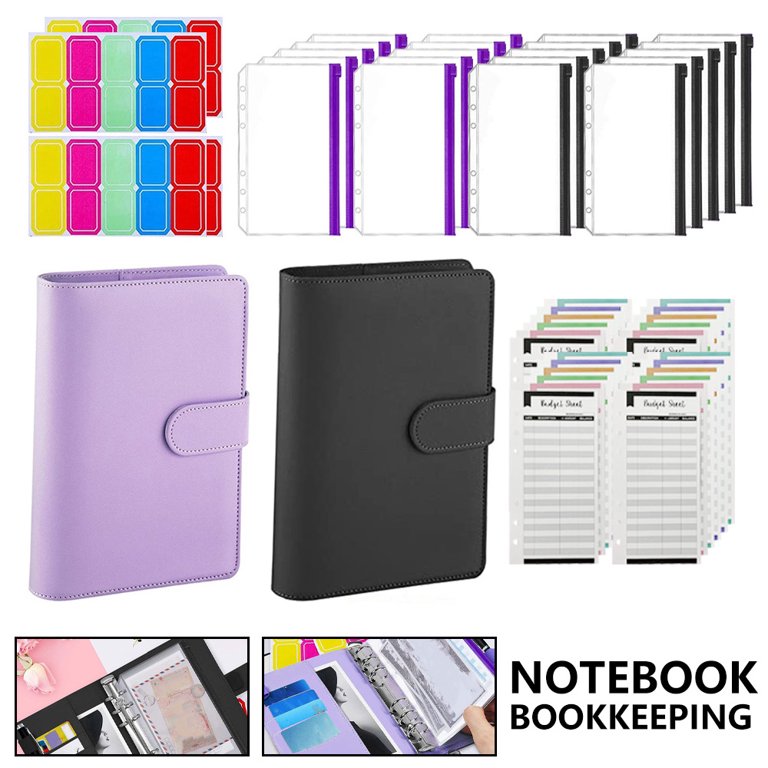 Monthly Bill Organizer A6 Cash Envelope Budget Binder - 35 Piece Money ...