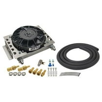 DERALE 16927 High Output Dual 13 In. Electric Rad Fan Steel Shroud Kit ...