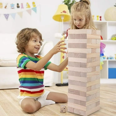 60 Block Giant Hardwood Tower Stacking Game - Walmart.com