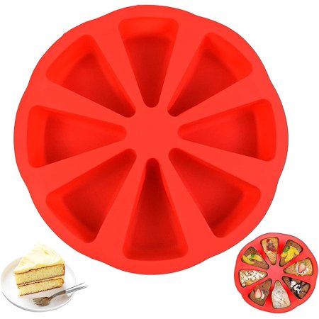 Baking Moulds Triangle Pizza Slice Cake Silicone Mould 8 Cavity ...