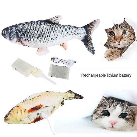 Flopping Fish Moving Fish Plush Toy With Light And Sound Realistic ...