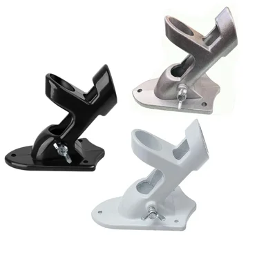 Anley Flag Pole Mounting Bracket at 45 Degree Angle Aluminum 1.25" Diameter (Black) - Walmart.com
