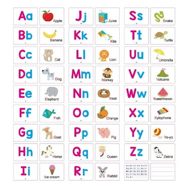 Alphabet Flash Cards, Upper and Lowercase Letter Recognition, 54 Cards ...